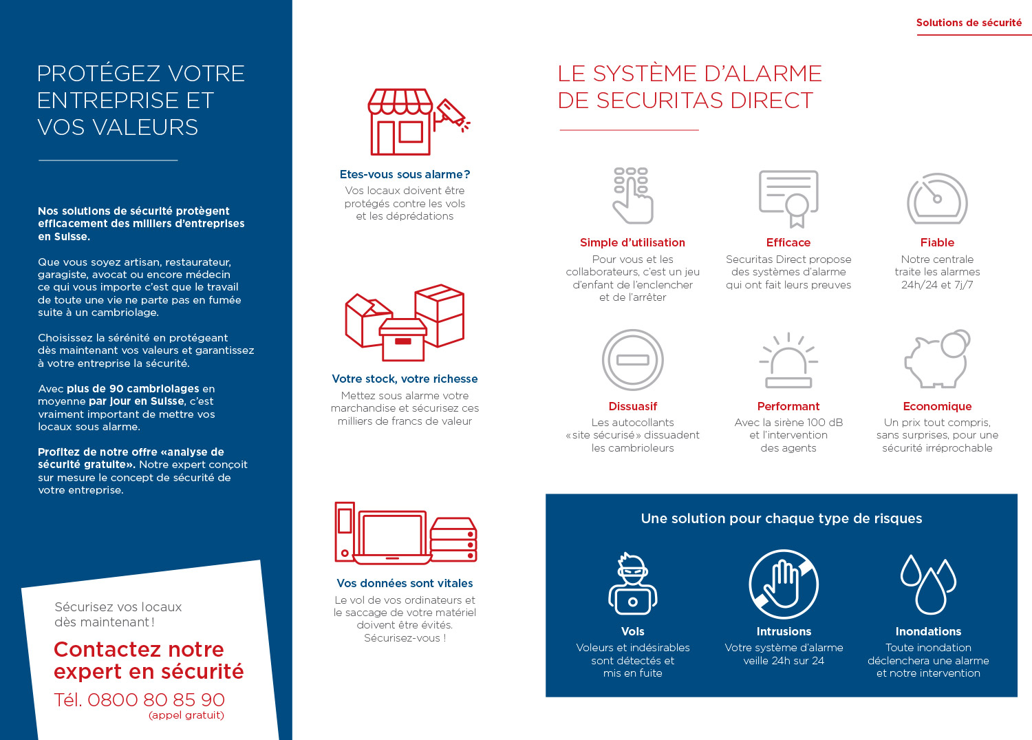 Brochure présentation de produits | Dépliant vente | Graphiste Lausanne